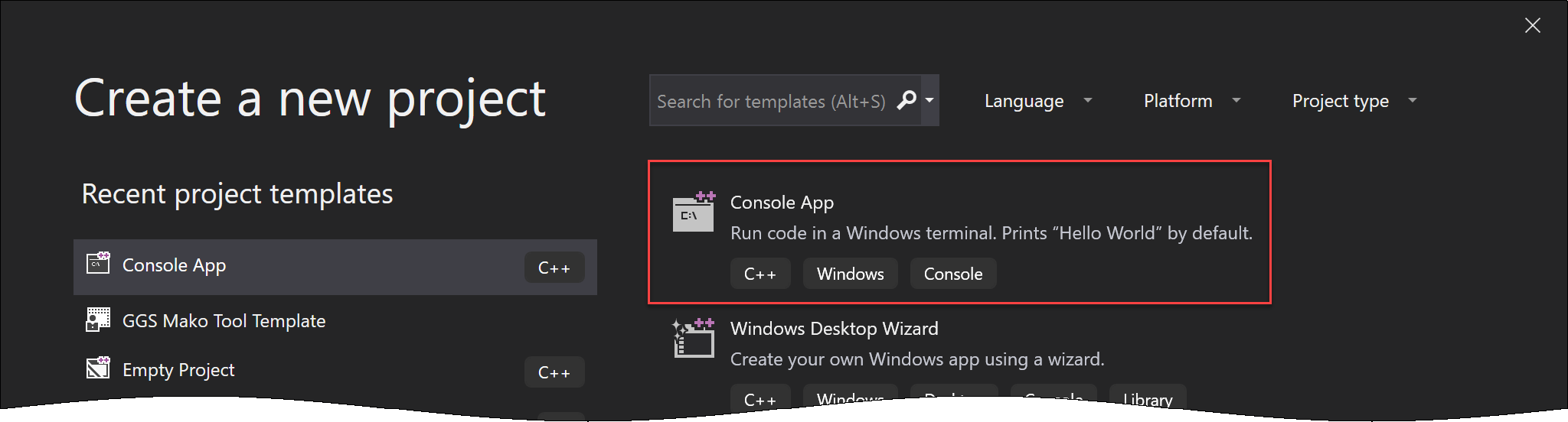 Creating a .NET C++ Console Application and Loading NuGet Packages in Visual Studio