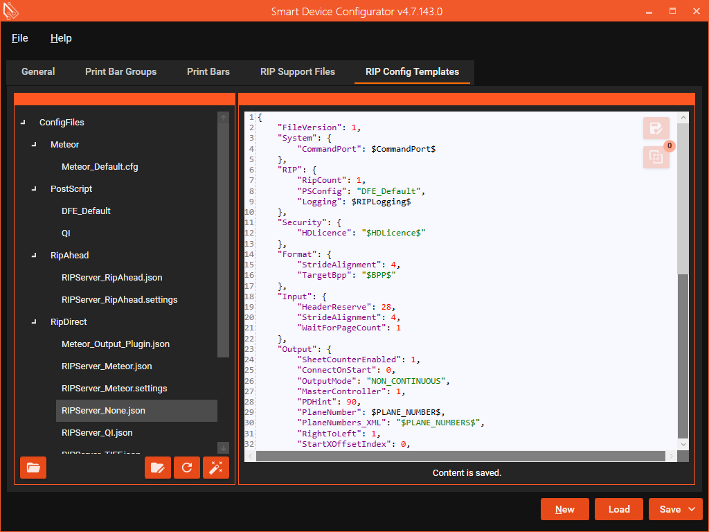 RIP Config Templates Tab